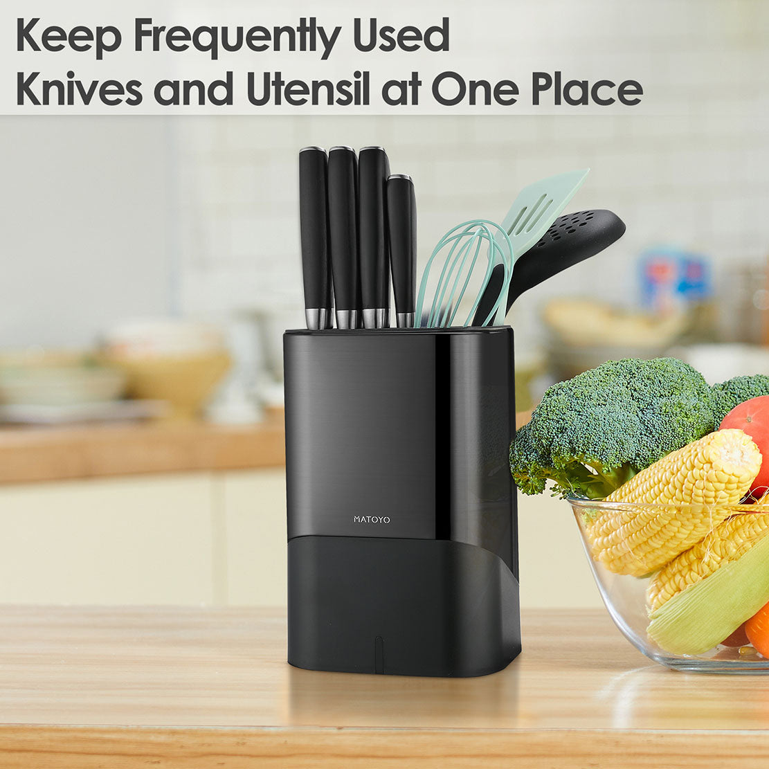 Matoyo 2-in-1 Knife and Utensil Holder - Black – duke-commerce